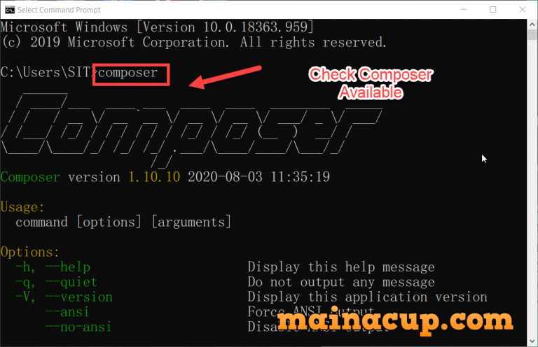 การติดตั้ง Php Codeigniter 4 ด้วย Composer รับสอนเขียนโปรแกรม Php